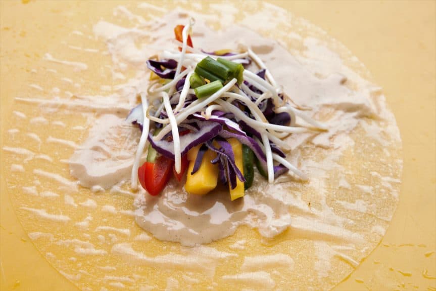 Rainbow Spring Rolls are beautiful, fresh and delicious