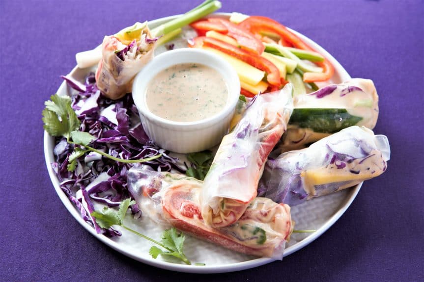Rainbow Spring Rolls are beautiful, fresh and delicious