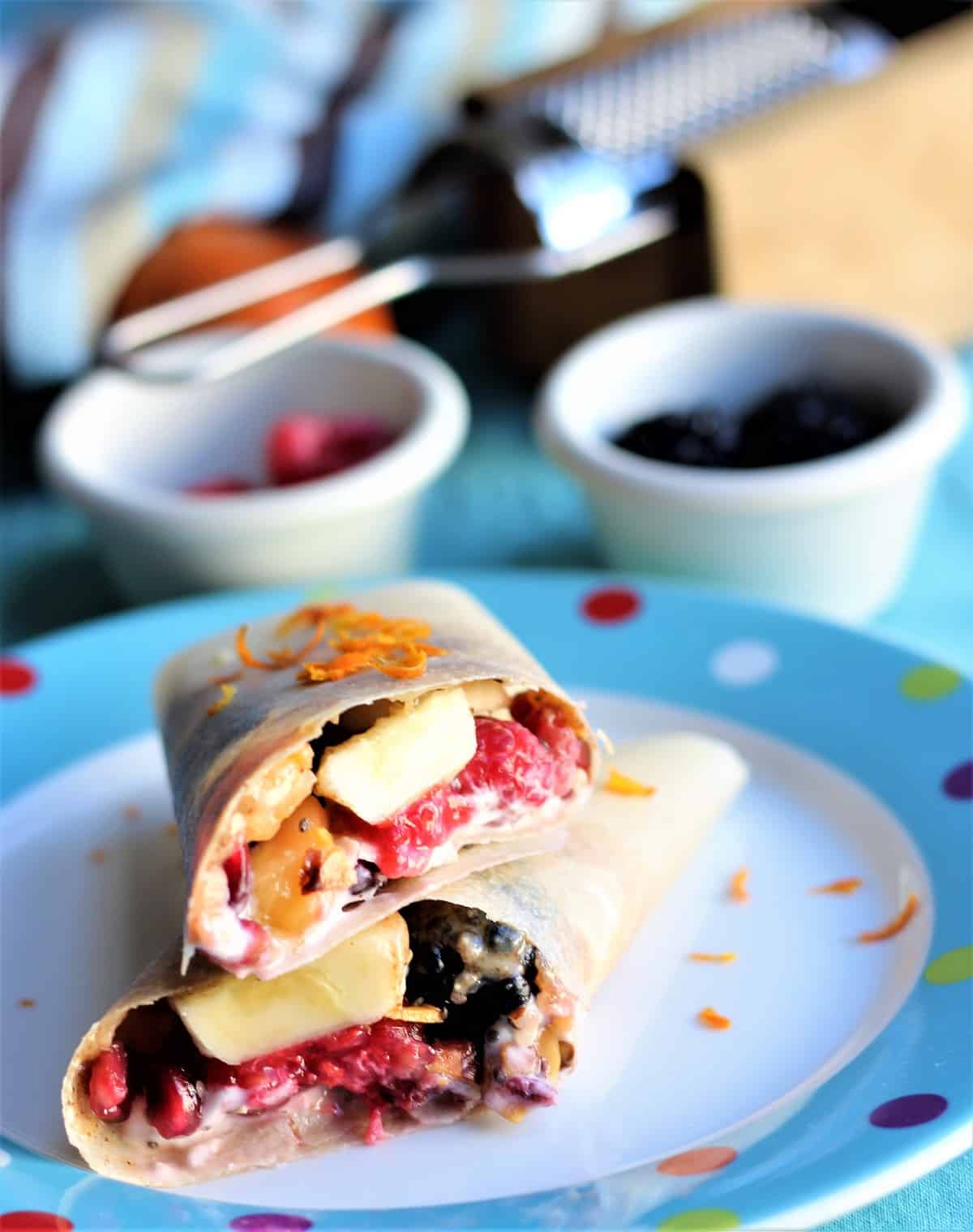 Coconut Fruit Wrap delicious vegan, gluten free, dairy free treat