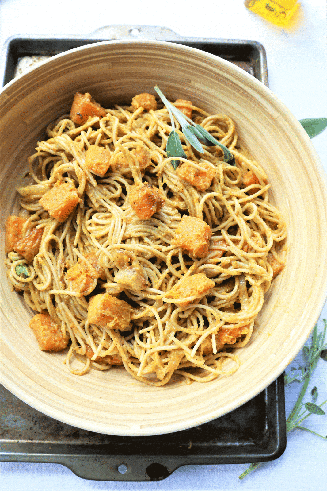 Grilled Butternut Sage Pasta is a delish flavor combo. Vegan, gf, dairy ...