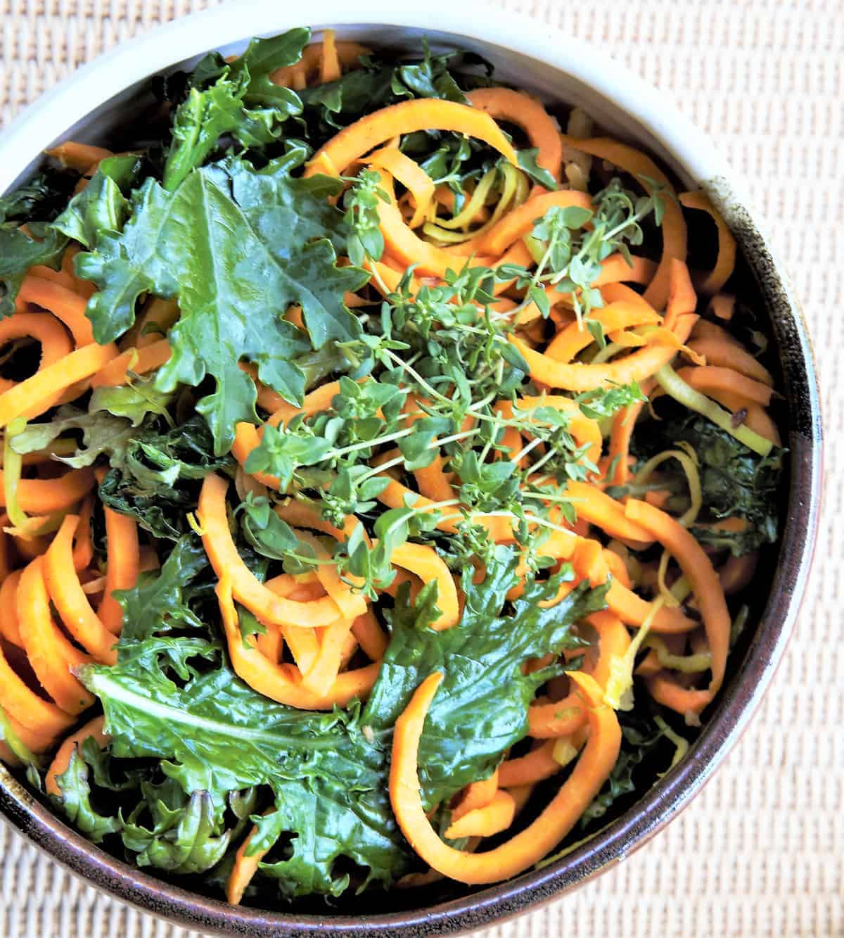 Sweet Potato Kale Bowl, quick, easy, vegan and delicious.